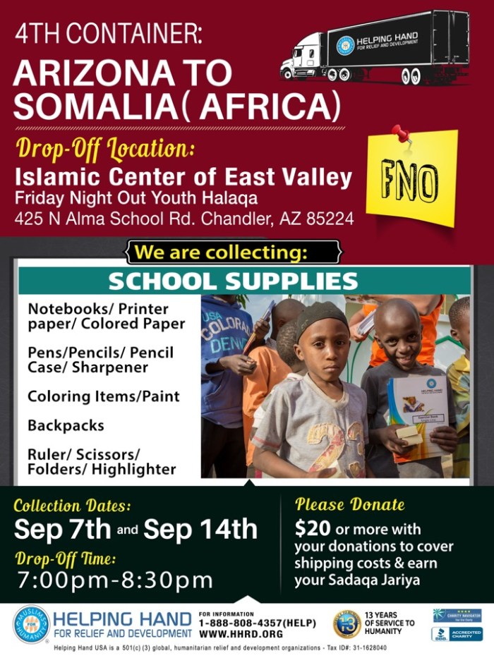 * ICEV-FNO We Care-We Share Event | Friday Night Out Youth Program